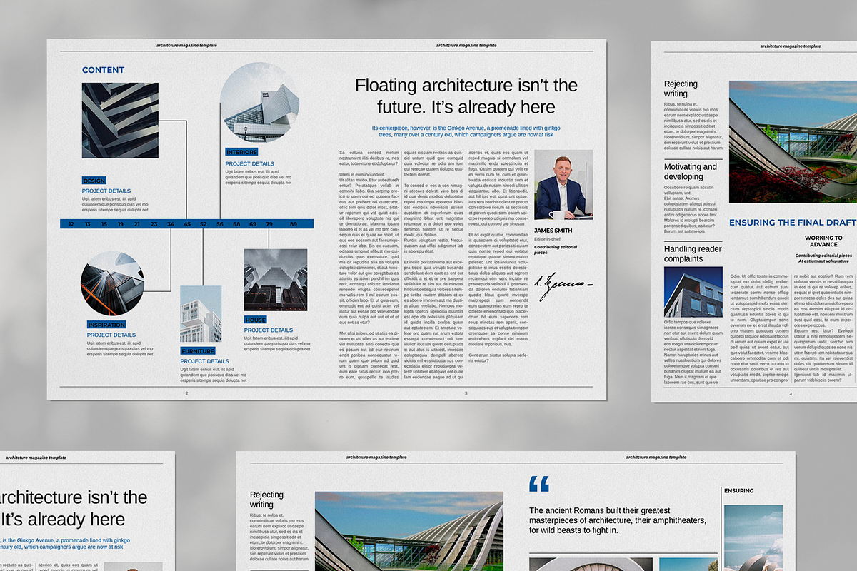 Architecture Magazine Layout Design, a Magazine Template by Boris Cupac ...