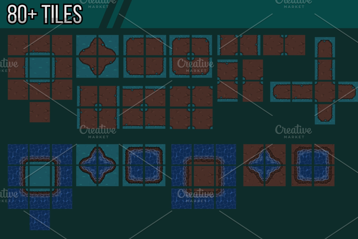 The Graveyard - Top Down Tileset, an Illustration by pzUH