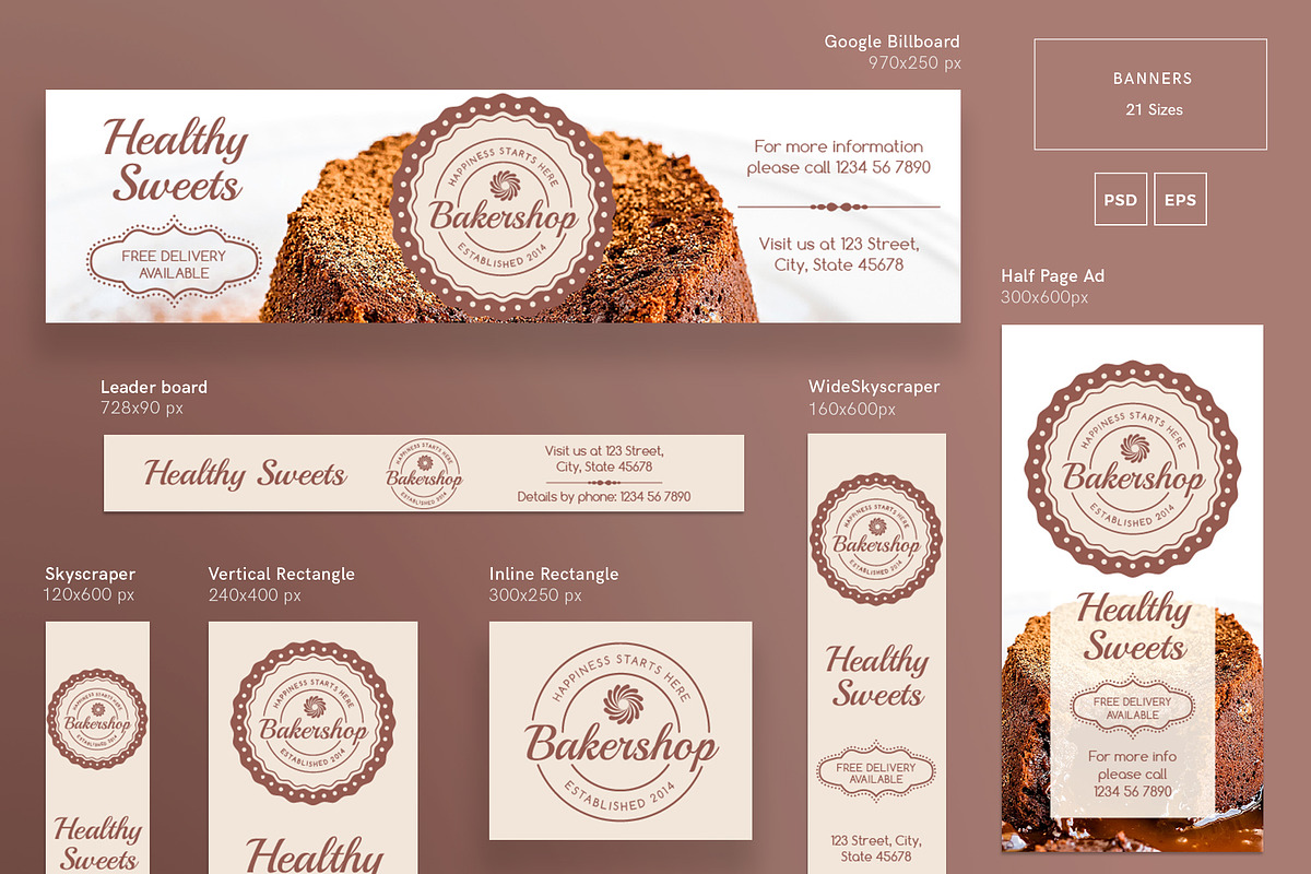 Mega Bundle | Baker Shop, a Poster Template by Amber Graphics