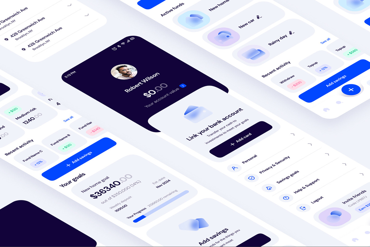 eWallet: Finance Saving Mobile App, an App Template by CreativeUI
