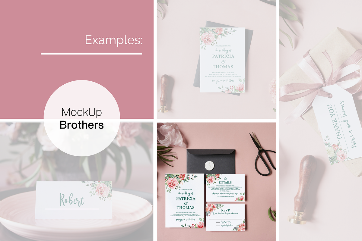 Pink mock-up, Background mockup, a Print Template by MockUpBrothers