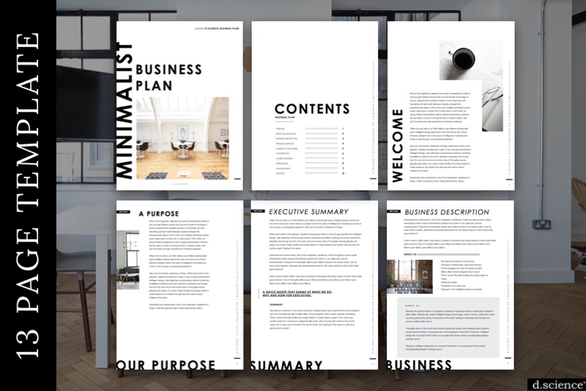 Business Plan Template | No.1, a Stationery Template by Template Monkey ...