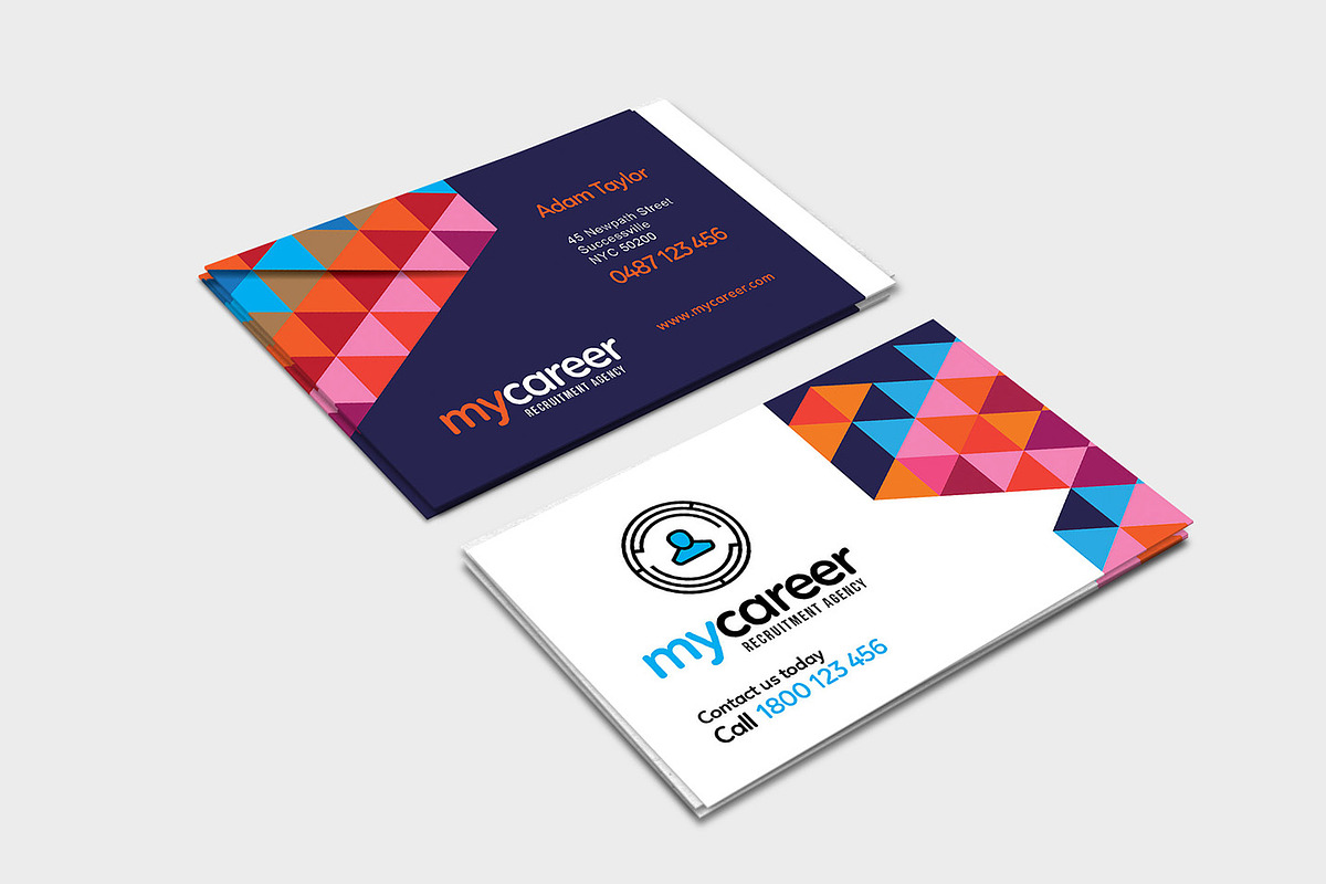 Recruitment Agency Business Card, a Business Card Template by BrandPacks