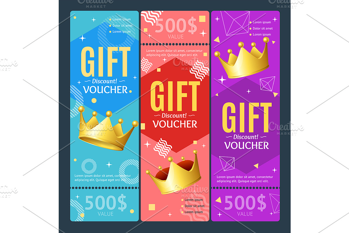 Gift Voucher Card with Crown, a Work Illustration by More Shop ...