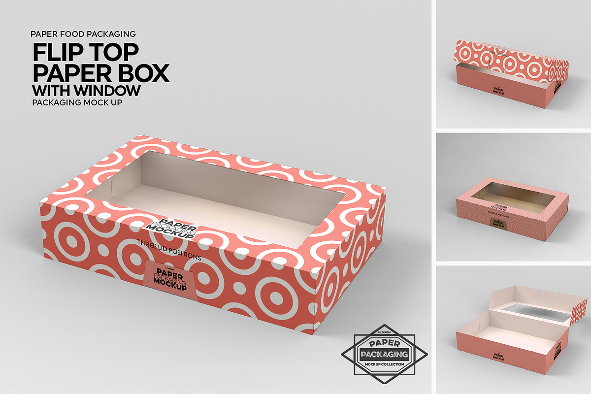 FlipTop Window Box Mockup, a Cups & Container Mockup by INCDesign