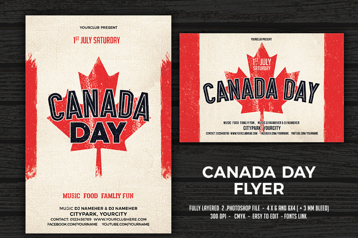 Canada Day Flyers, a Flyer Template by DesignWorkz