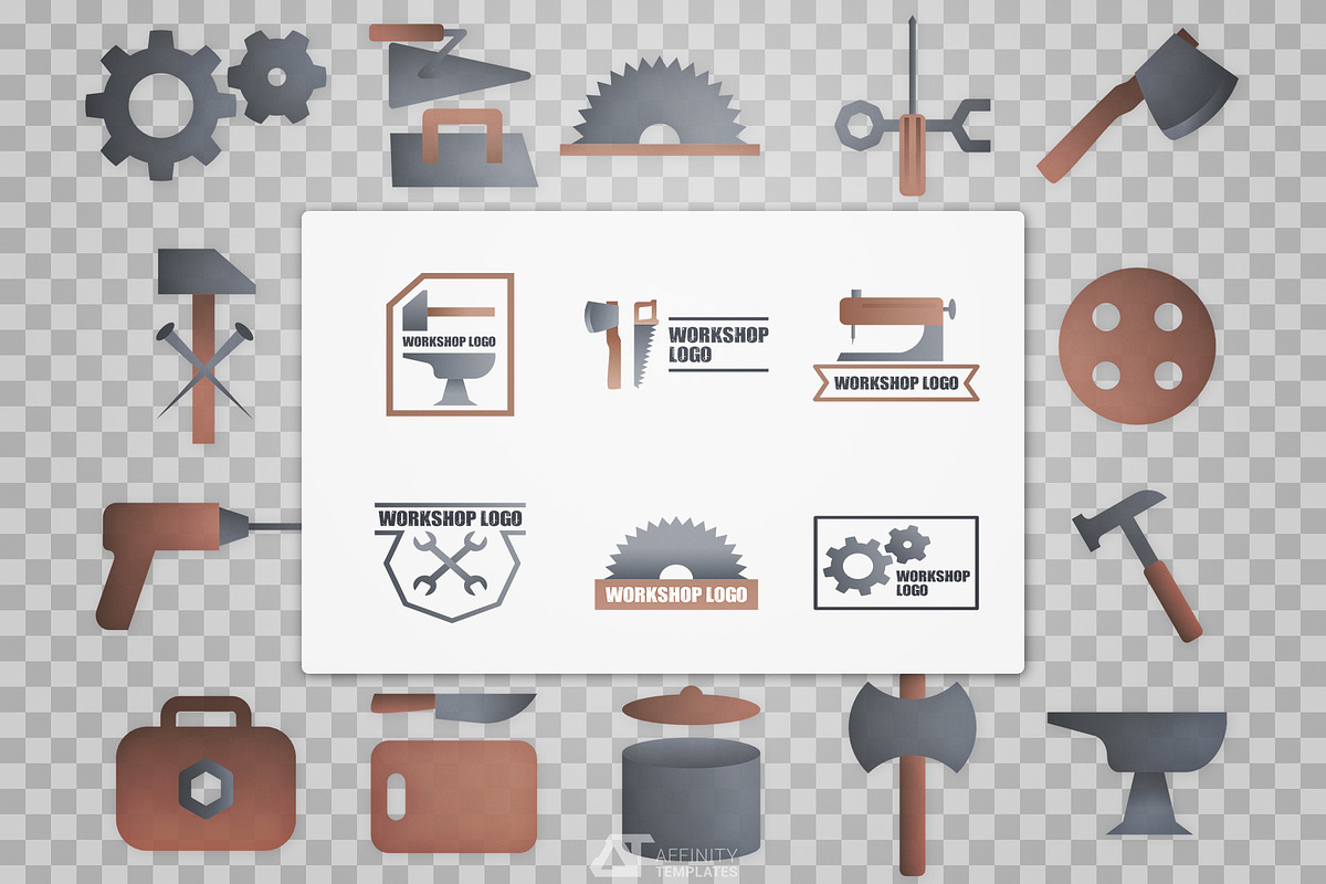 Workshop tools logo elements, a Branding & Logo Template by Affinity ...