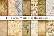 Old Map Digital Paper, Vintage Map, a Texture Graphic by Digital Studio ...