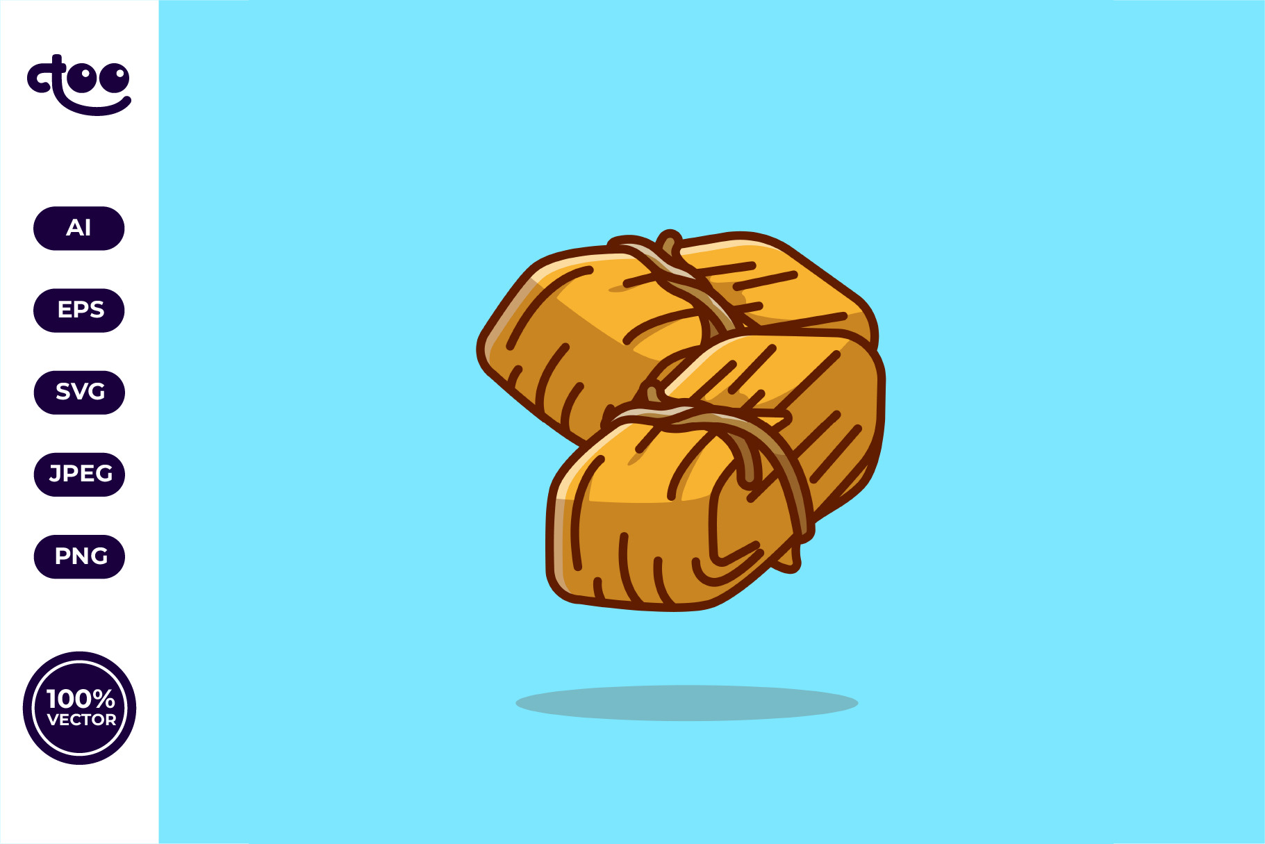 Tamales simple cartoon vector