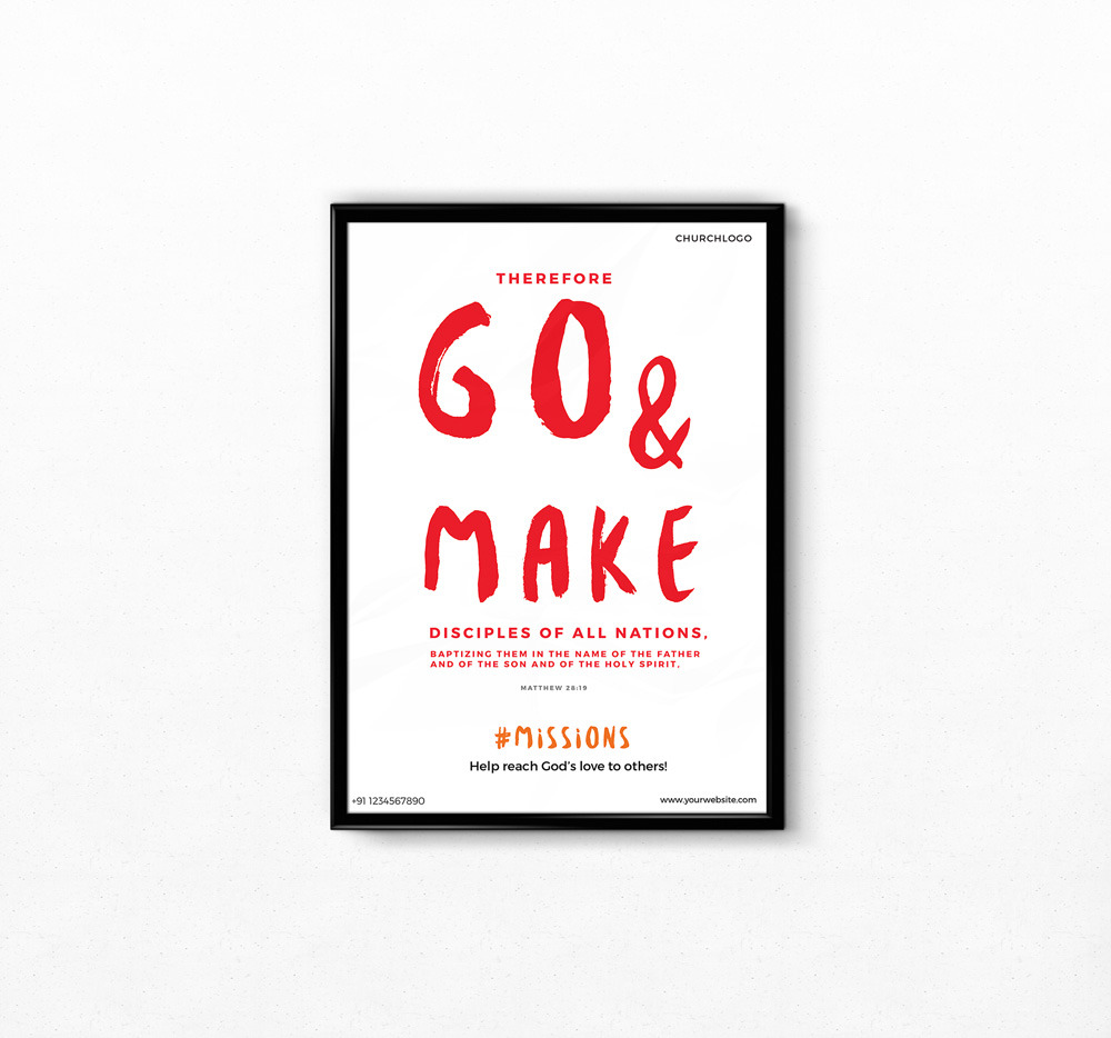 Christian Missions Poster/Template, a Flyer Template by Kreativity13