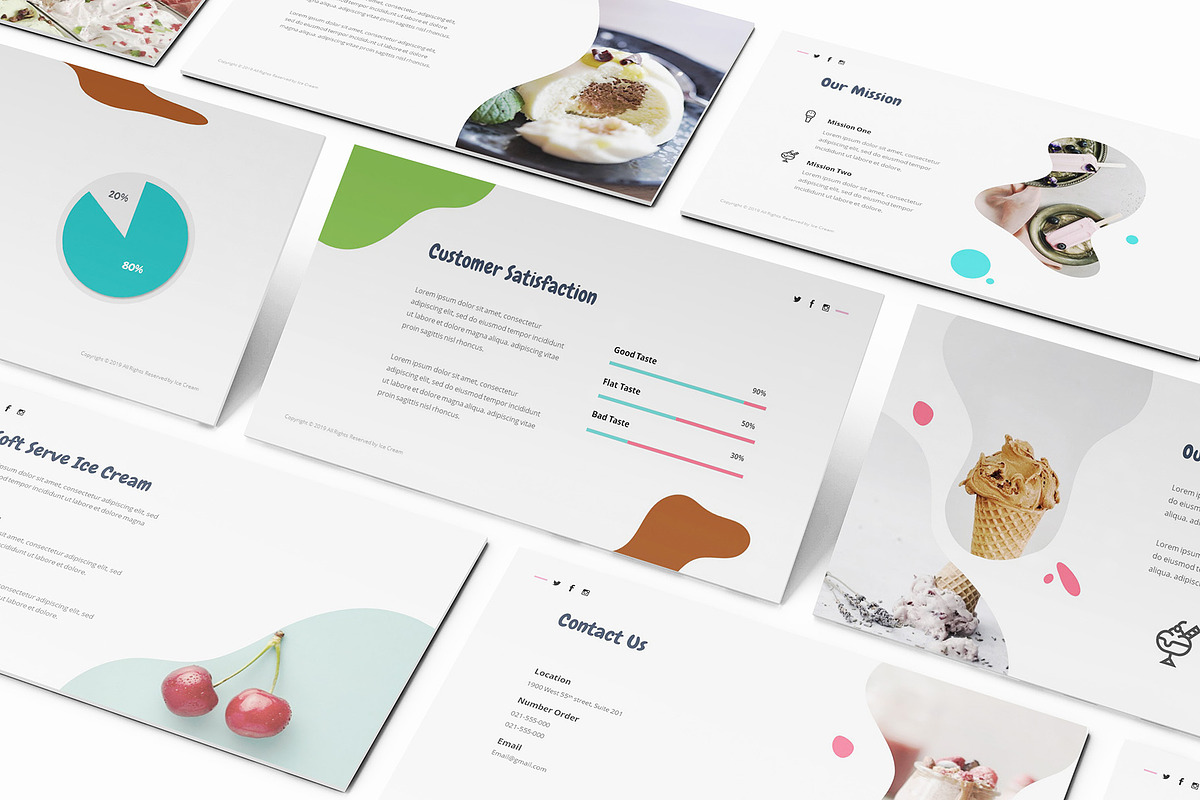 Ice Cream Powerpoint Template, a Presentation Template by Formatika ...