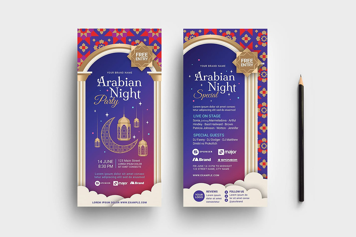 Arabic Flyer Template, a Flyer Template by BrandPacks