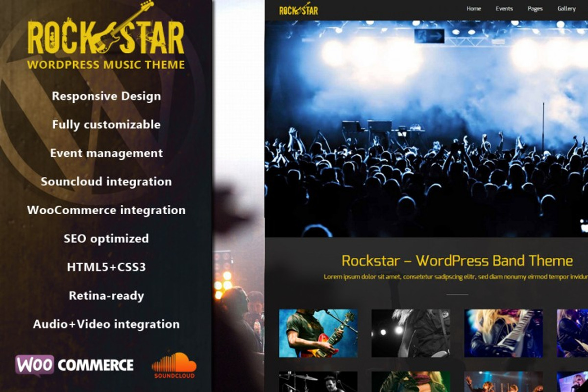 Rockstar - Music WordPress Theme, a WordPress Template by 7Theme