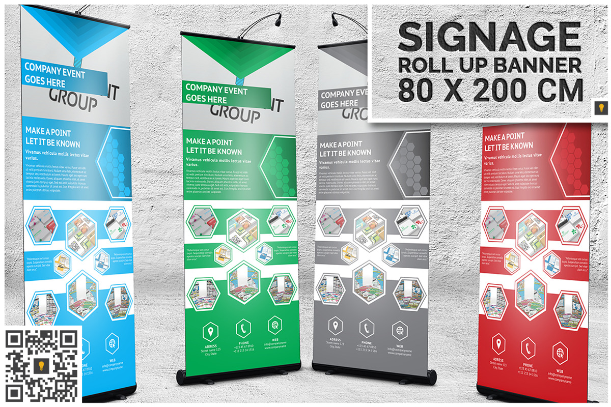 Corporate Hive Roll-Up Banner, a Templates & Theme by Shocky Design Studio
