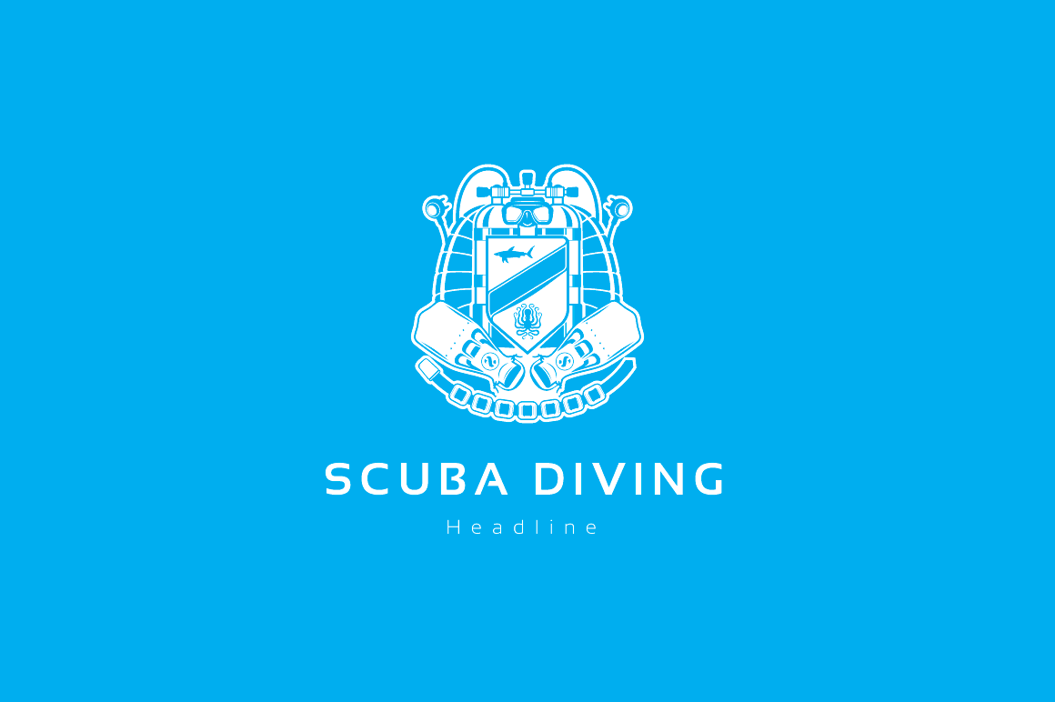 Scuba diving club logo., a Branding & Logo Template by Anton Akhmatov