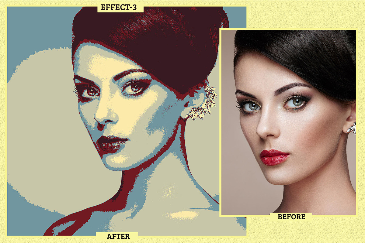 6 Posterize Effect Photoshop Action, an Action Add-On by Design_Hub