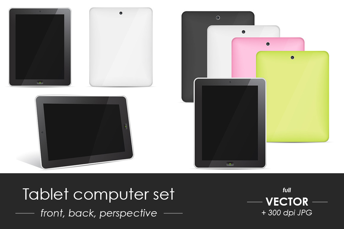 Tablet computer vector set, an Object Graphic by OKart.studio