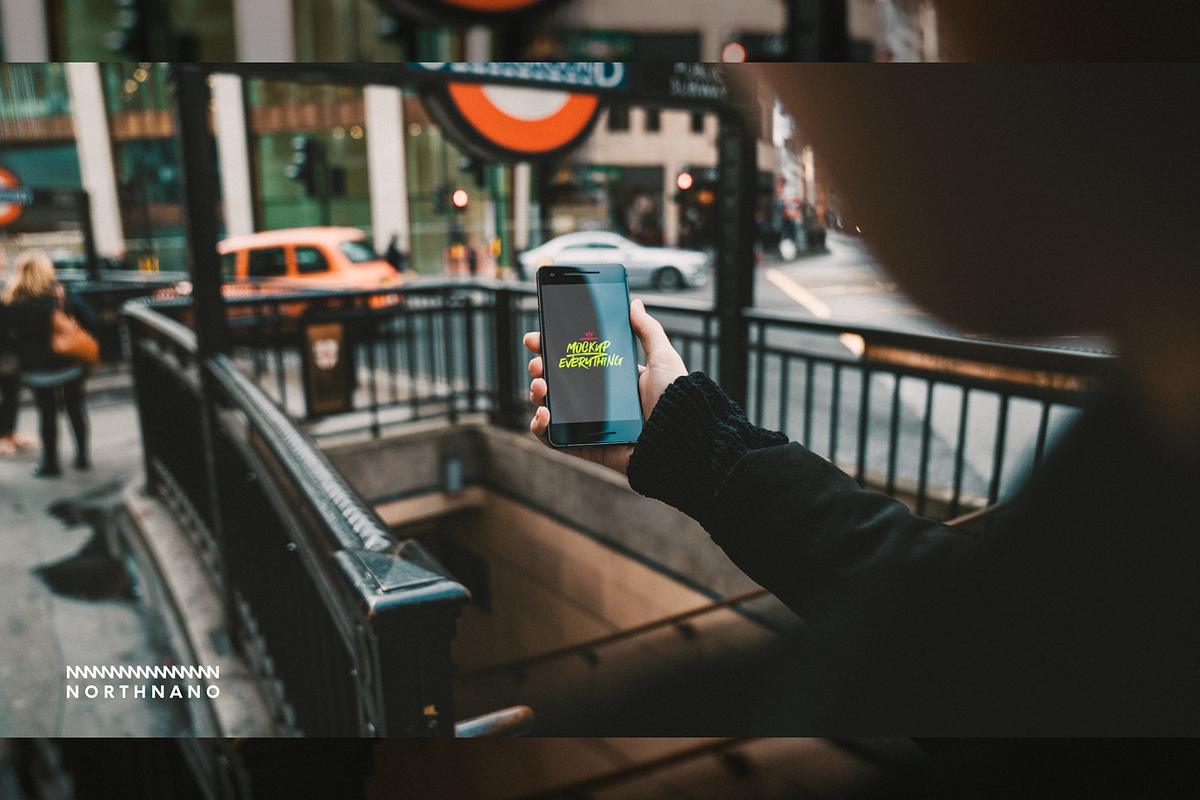 12 Google Pixel2 PSD Mockups, an iPhone Mockup by North&Nano