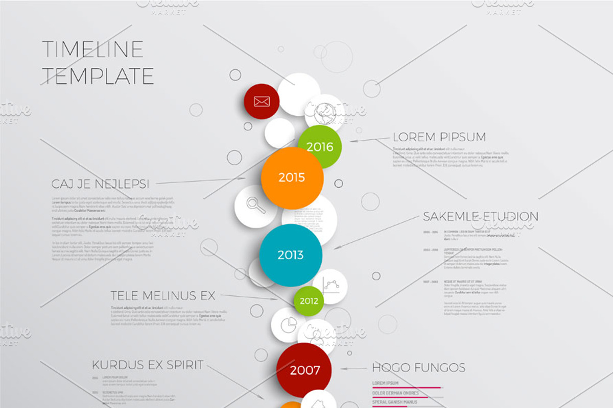 Timeline Template with Bubbles, a Presentation Template by Orson