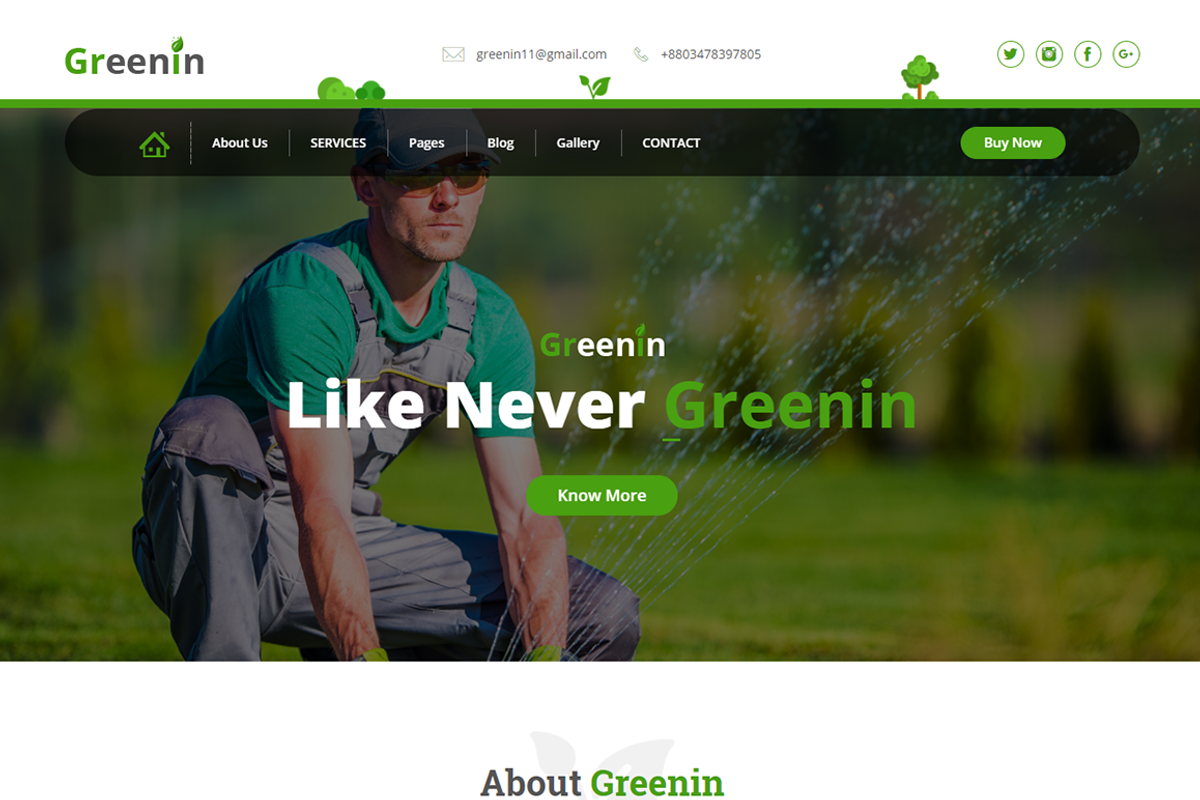 Gardening and Landscaping Template, a Bootstrap Template by HasThemes ...