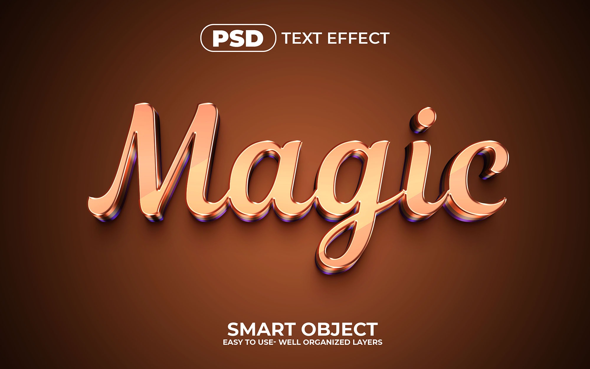 Magic 3D Editable psd Text Effect | Actions ~ Creative Market