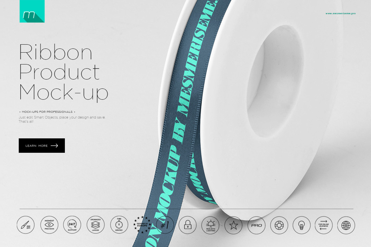 Ribbon Mock-up, a Packaging Mockup by Mocca Mockups Store