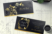 Horizontal wedding invitation design