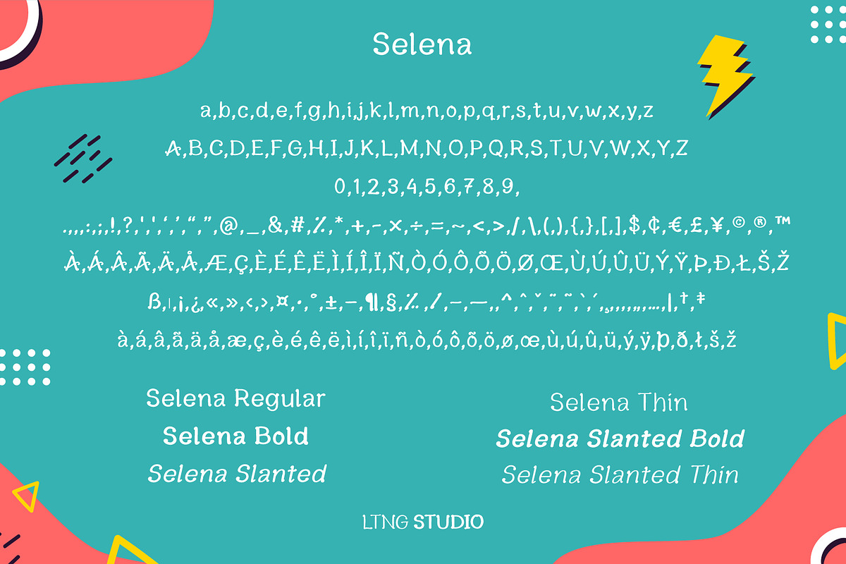 Selena Handwritten & Display Font, a Handwritten Font by LTNG STUDIO