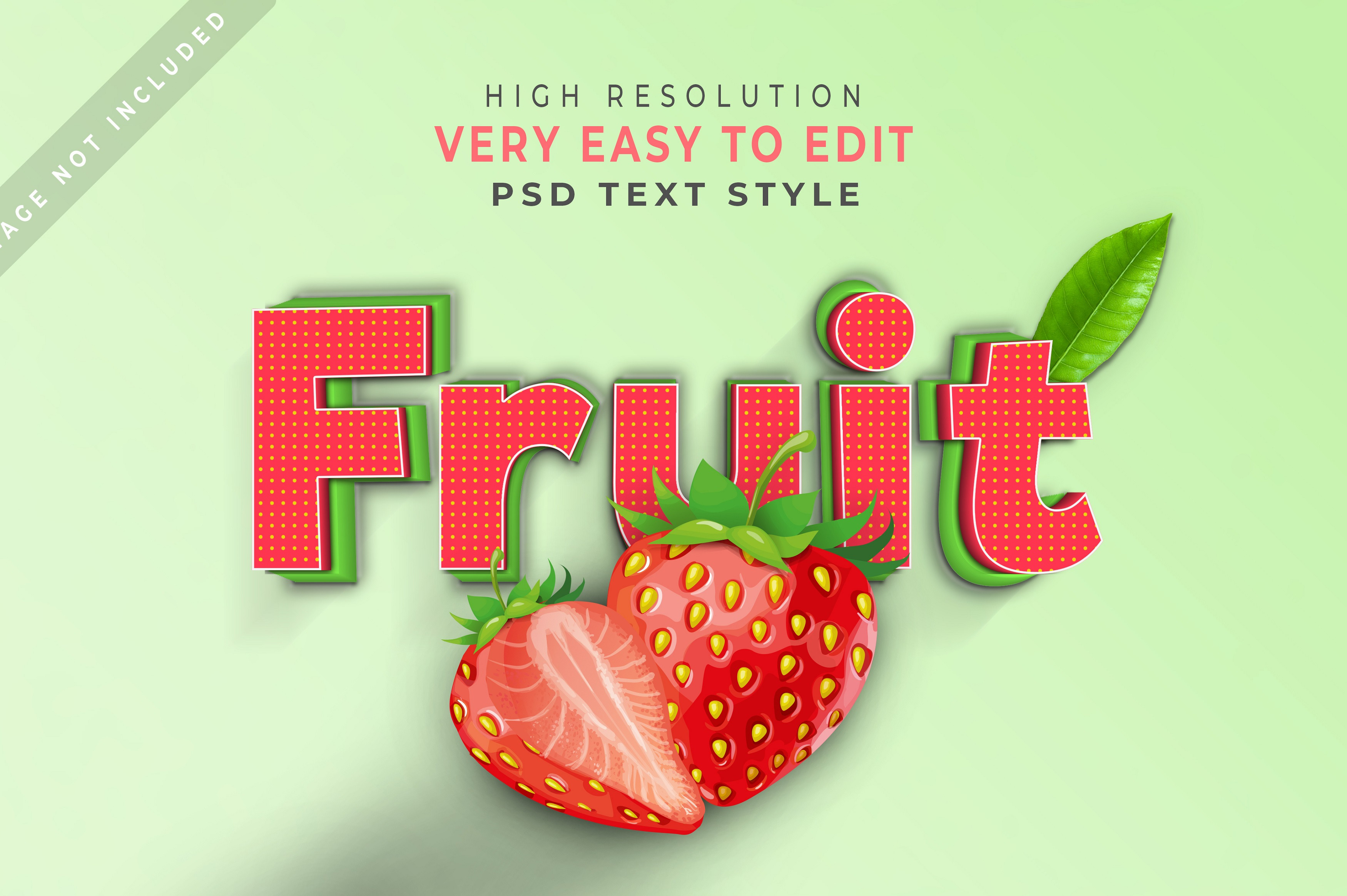 Fruit Text Style Effect Mockup, a Layer Style Add-On by thefutive ...