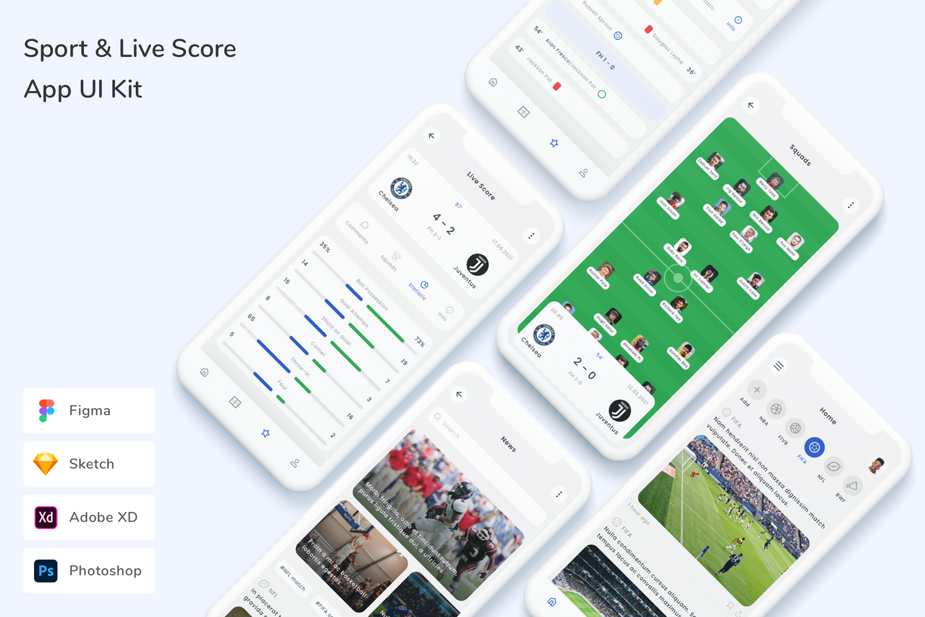 Sport & Live Score App UI Kit, an UI Kit Template by Betush