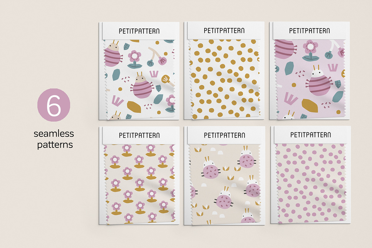 Kids patterns Garden bugs, a Pattern Graphic by Muriel Petitpattern