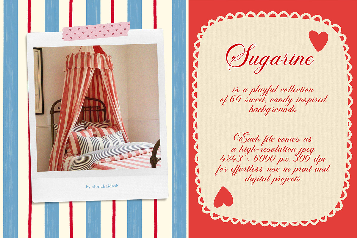 Sugarine Sweet Backgrounds, a Background Graphic by alonahaidash