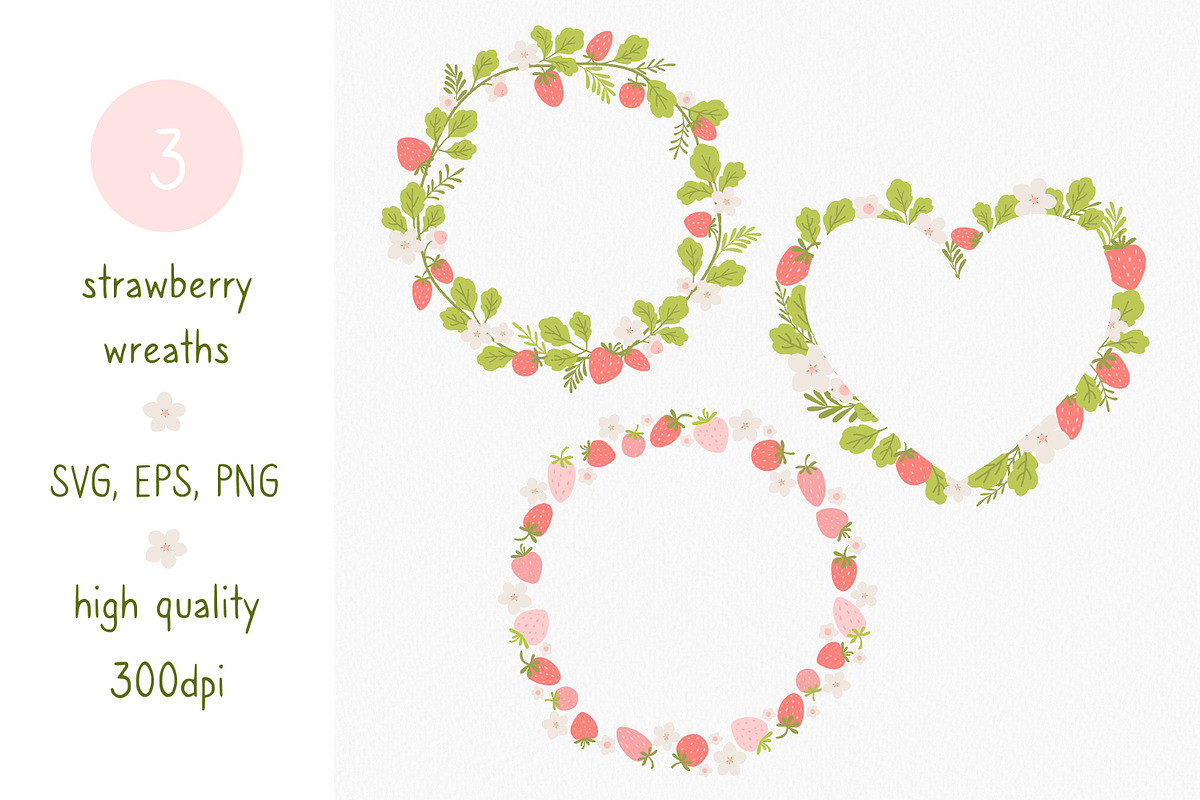Strawberry clipart and patterns