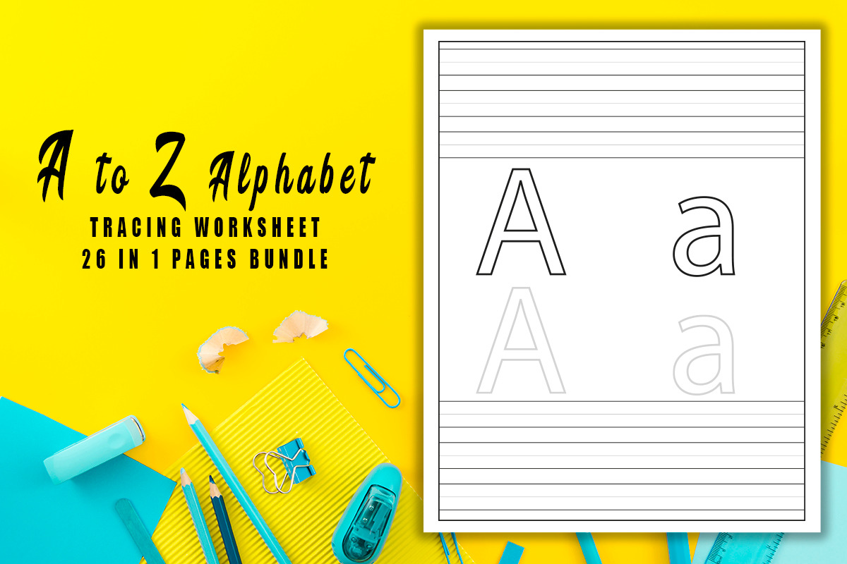 A to Z Alphabet Tracing Worksheets, an Education Illustration by Sofia ...