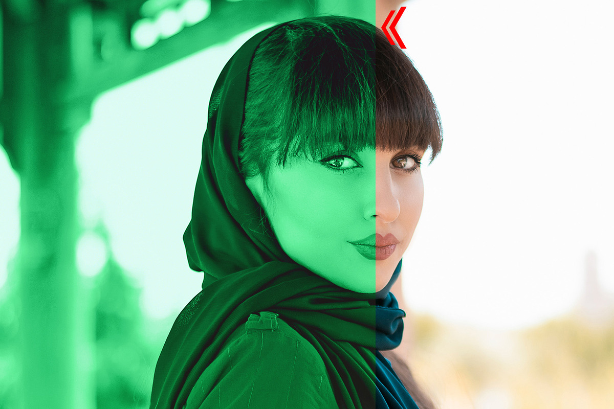 Green Color Effect Photoshop Action, an Action Add-On by Studio Retouch