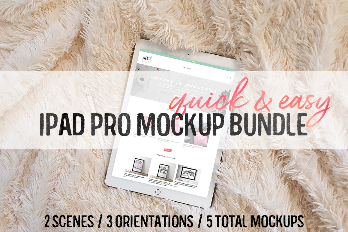 Easiest iPad Pro Mockup Bundle Ever, an iPad Mockup by the M&K Design ...