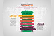 Taped Garbage Bin Infographic, a Templates & Theme by h.utomo