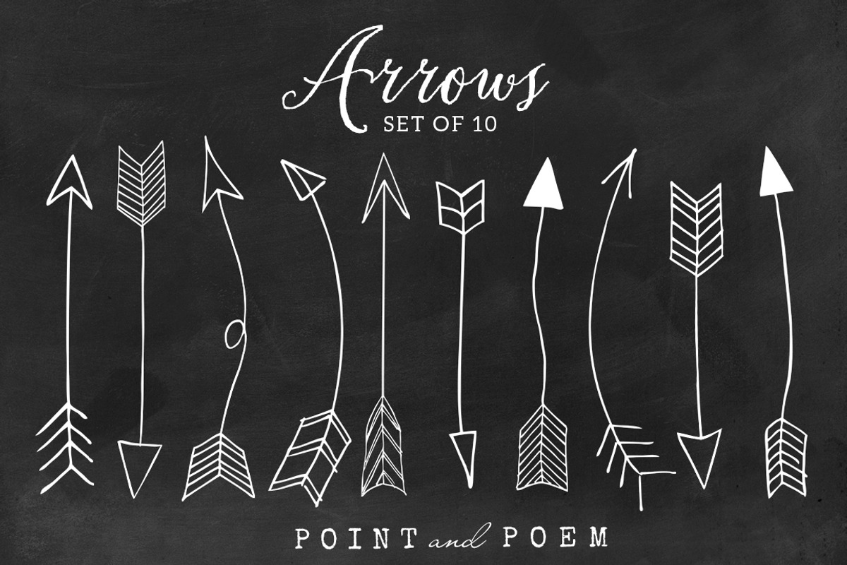 50% Off Hand Drawn Arrow Clip Art, an Illustration by Point and Poem