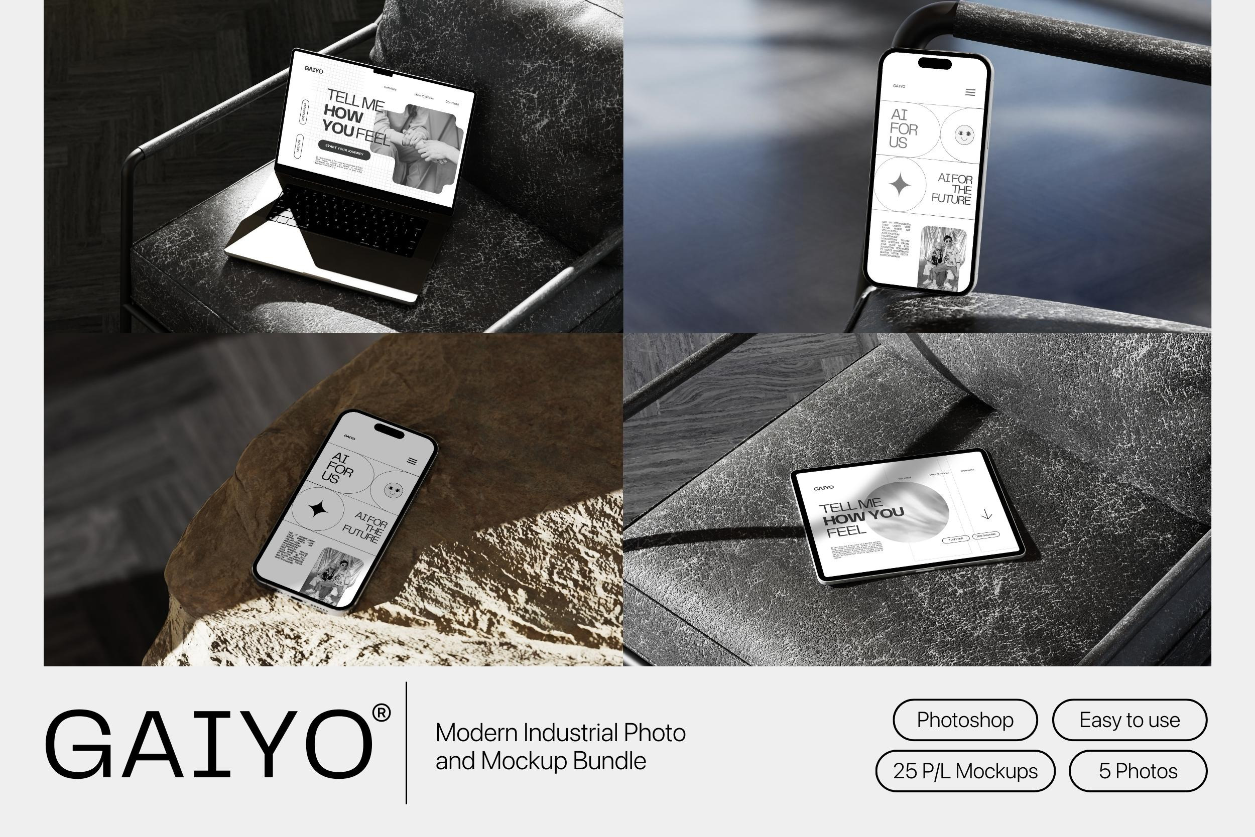 Gaiyo - Industrial Mockup Bundle, a Device Mockup by Creavora ...