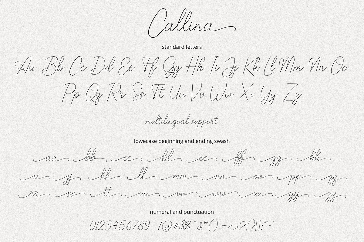 Callina Handwriting Font, a Script Font by LetterJos