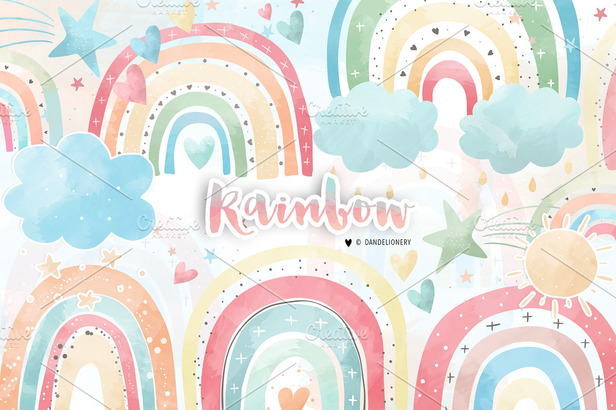 Color Rainbow design, an Illustration by designloverstudio
