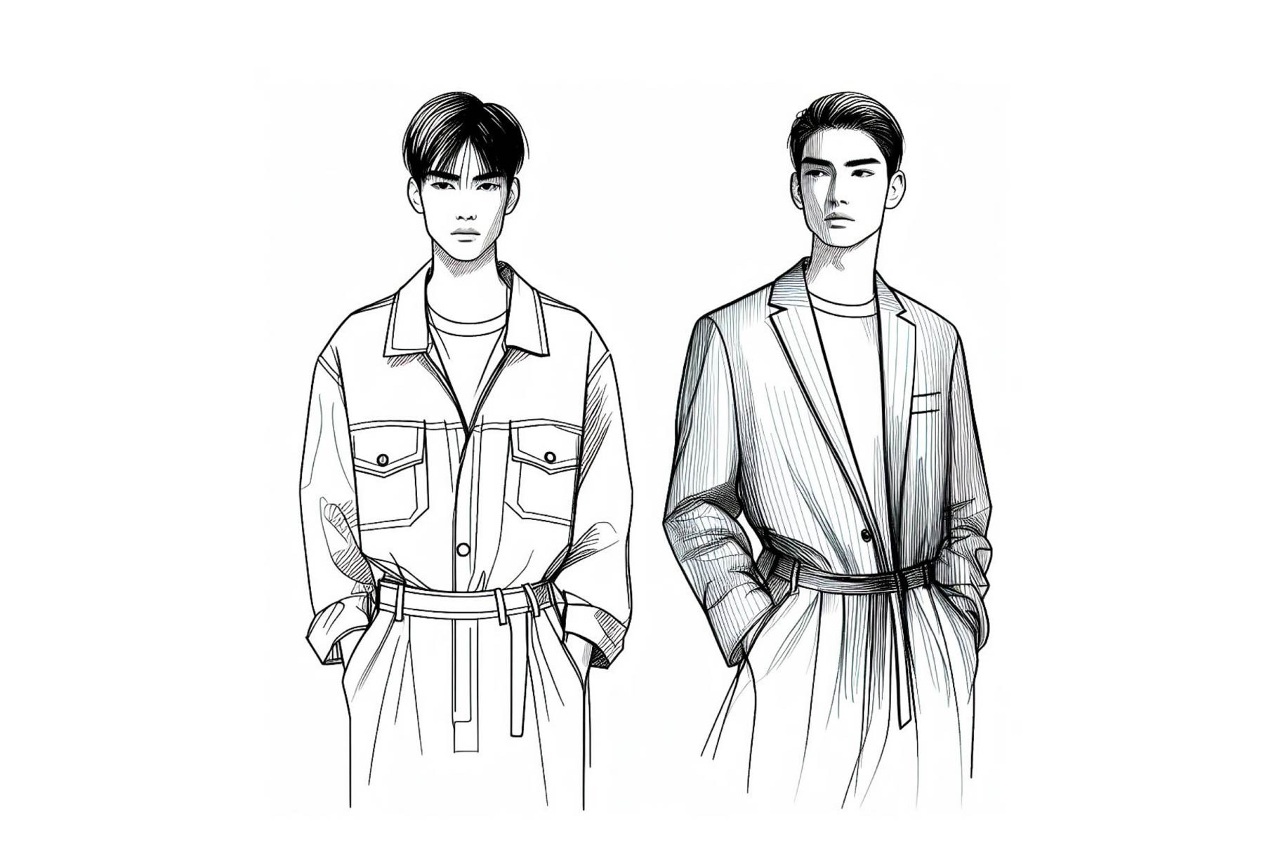 Fashion man sketch, a Person Illustration by Sketching