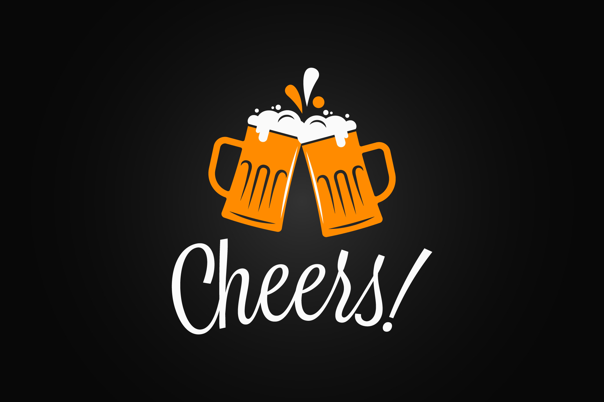 Beer cheers banner. Cheers lettering, an Object Graphic by PushLogo