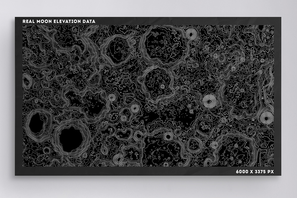 10 Moon Elevation Maps, a Texture Graphic by GarryKillian | Creative Market