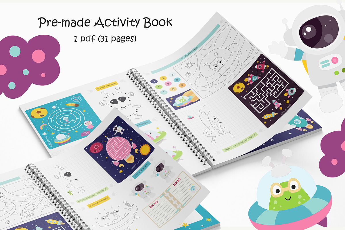 Space Adventure Activities for kids, an Education Illustration by ...
