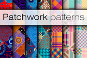 Seamless vector patchwork patterns