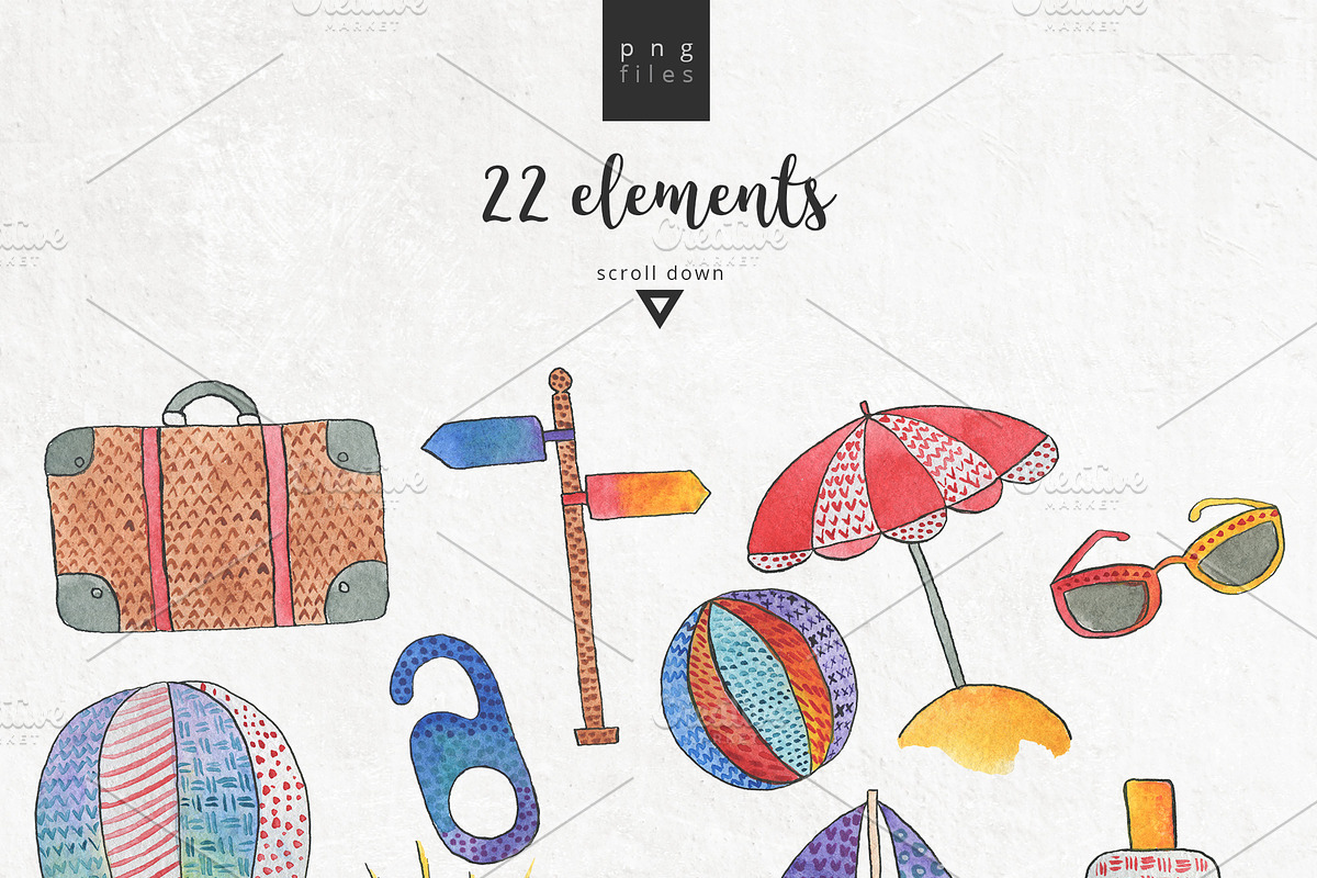 Watercolor travel pack, an Illustration by likorbut