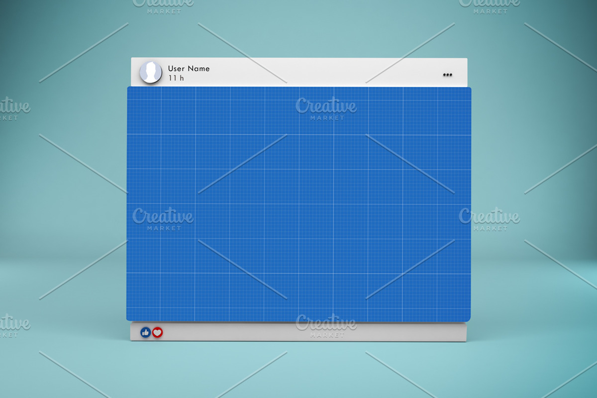Facebook Web Mockup, a Device Mockup by Qaleb Studio | Creative Market