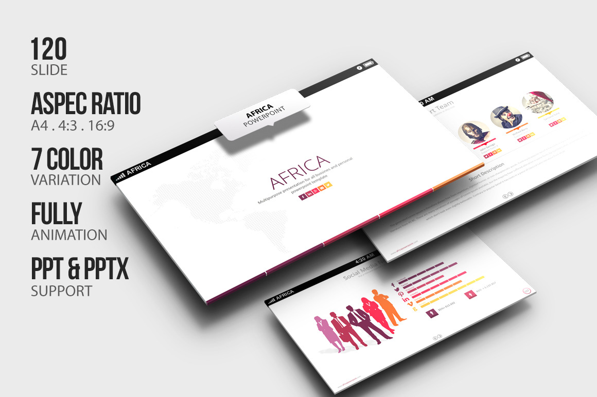 Africa Powerpoint Template, a Presentation Template by izzatunnisa