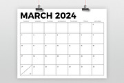 2024 Bold 8.5 x 11 Inch Calendar, a Stationery Template by Running With ...